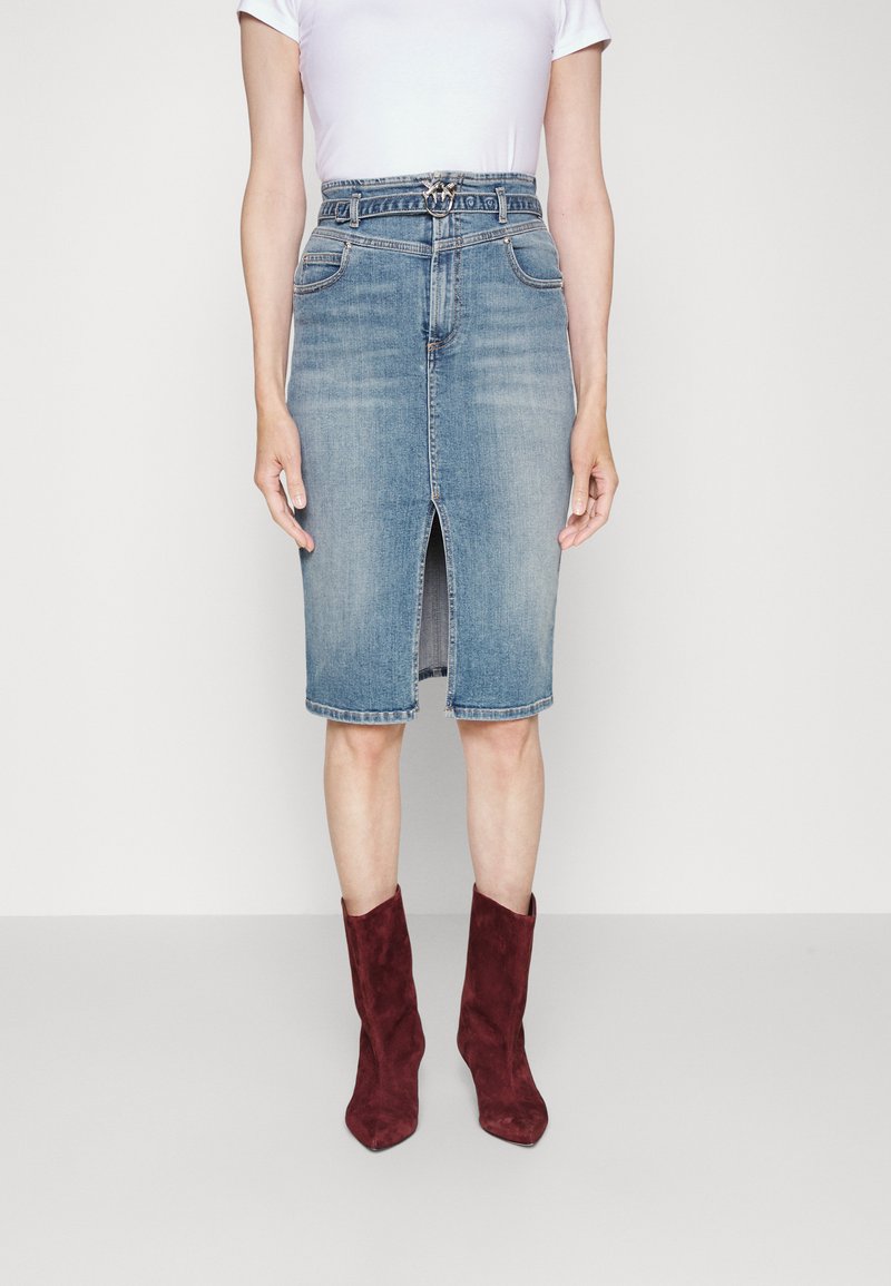 Pinko RINGHIO GONNA - Jeansrock - blue denim - Zalando.ch