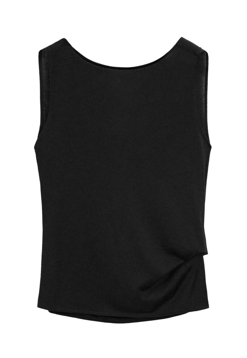 Massimo Dutti WITH DRAPED LOW-CUT BACK - Top - black - Zalando.co.uk