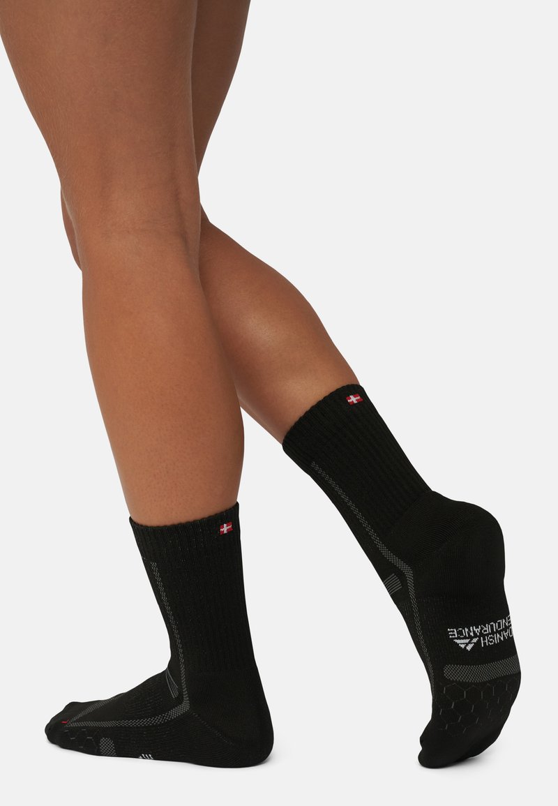 Danish Endurance DISTANCE CREW 3 PACK - Sportsstrømper - black grey/grå ...