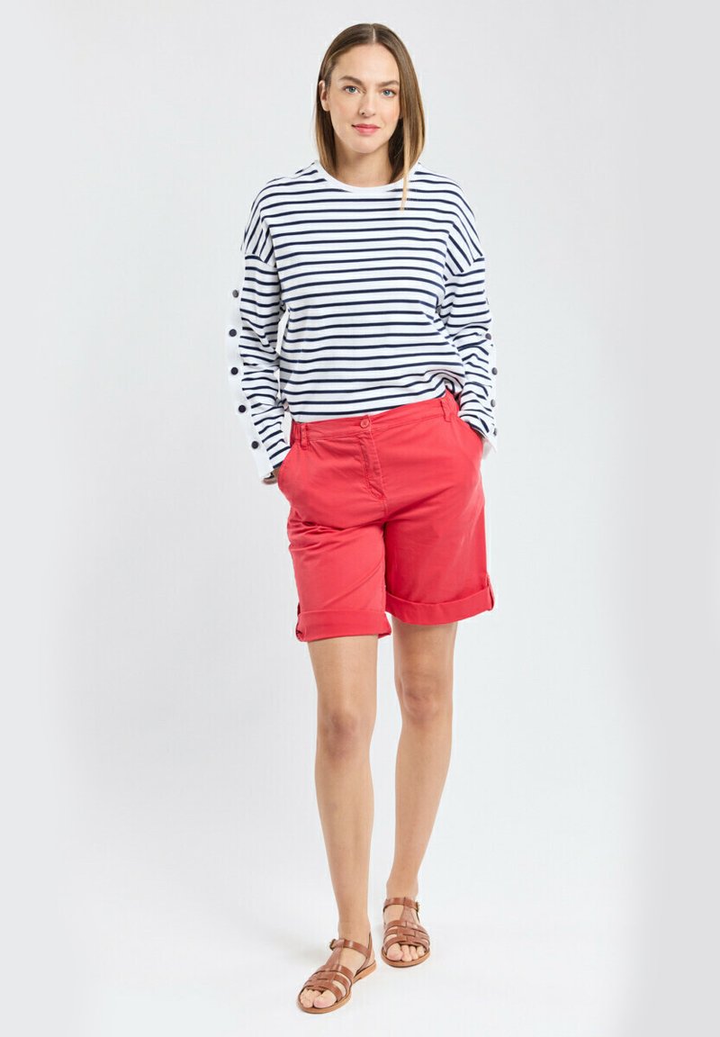 Armor lux BERMUDA TAILLE ÉLASTIQUE - Shorts - tomato/rot - Zalando.de