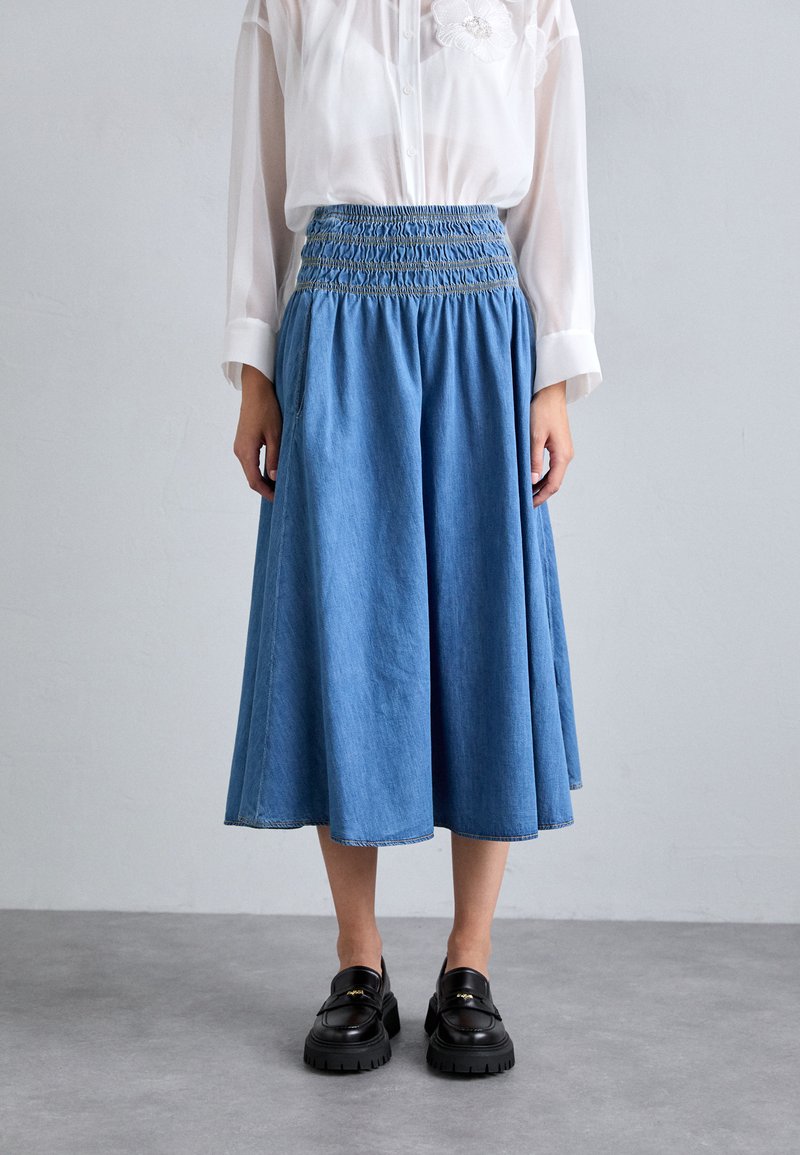 maje JUNIM - Denim skirt - bleu jean/blue - Zalando.ie