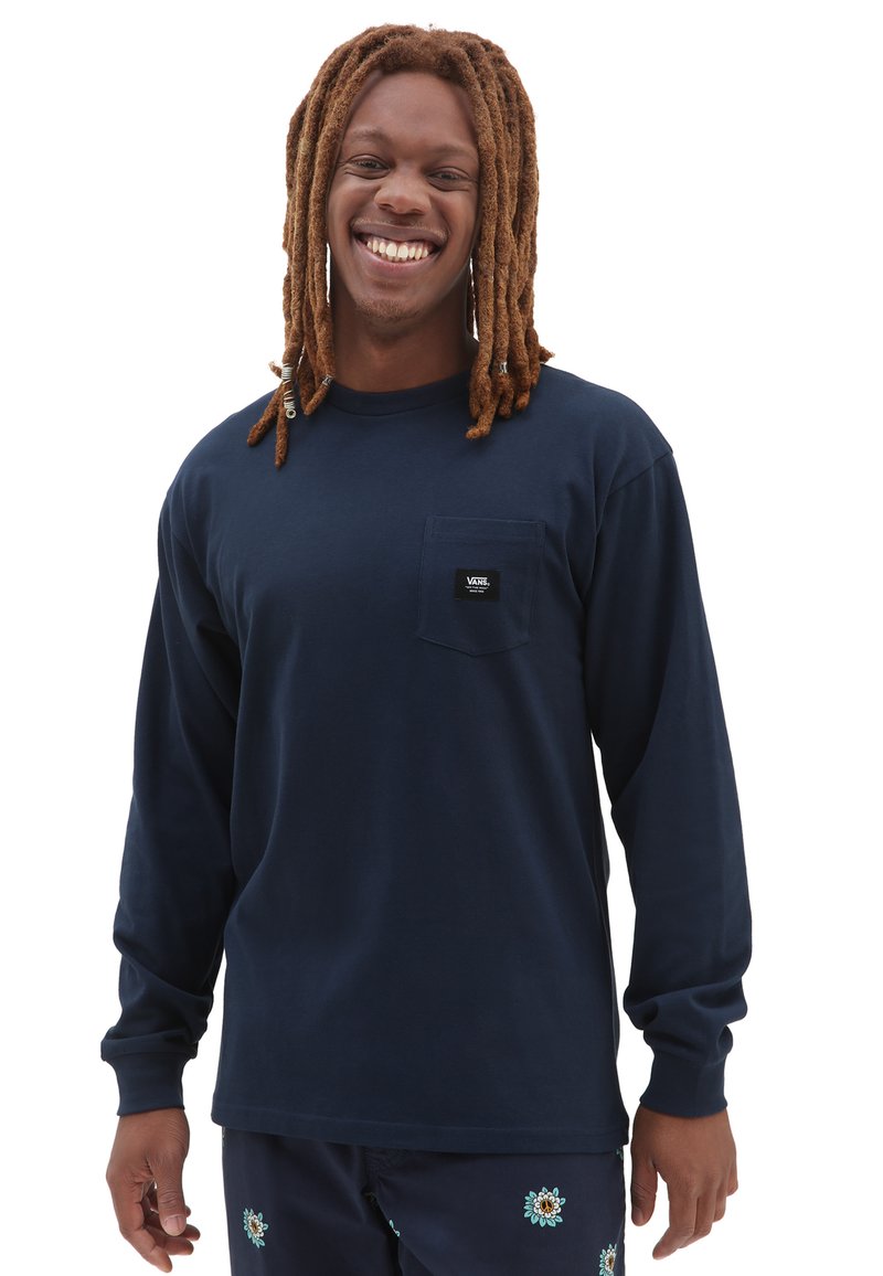 Vans PATCH POCKET LS TEE - Camiseta de manga larga - dark blue/azul marino - Zalando.es