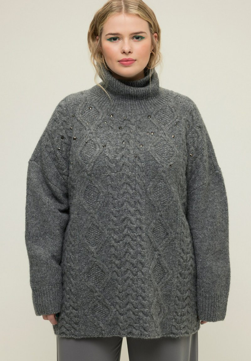 Studio Untold Jumper - anthracite-mottled/mottled anthracite - Zalando