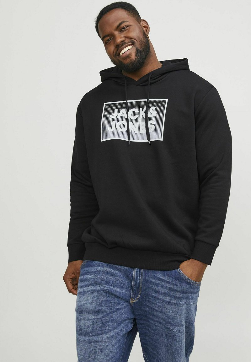 Jack & Jones PLUS SIZE - Kapuzenpullover - black/schwarz - Zalando.ch
