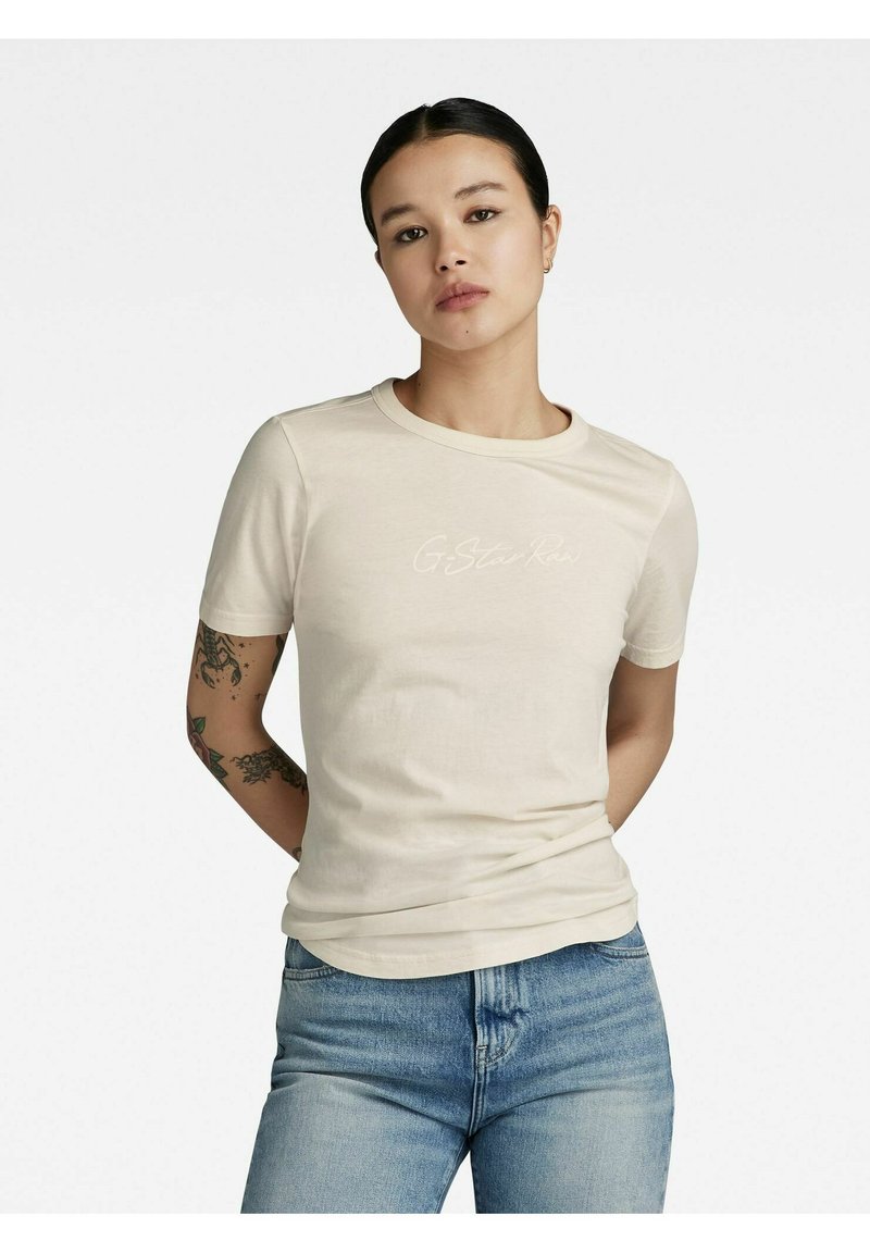 G-Star AUTOGRAPH - T-Shirt print - eggnog/beige - Zalando.de