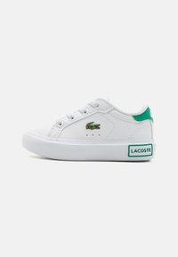 Lacoste POWERCOURT INFANTS VULCANIZED UNISEX - Zapatillas - white/green/blanco - Zalando.es