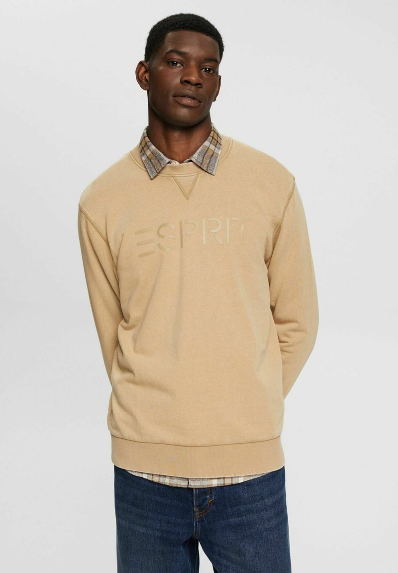 Esprit 013EE2J301 - Sweatshirt - khaki beige/beige - Zalando.co.uk