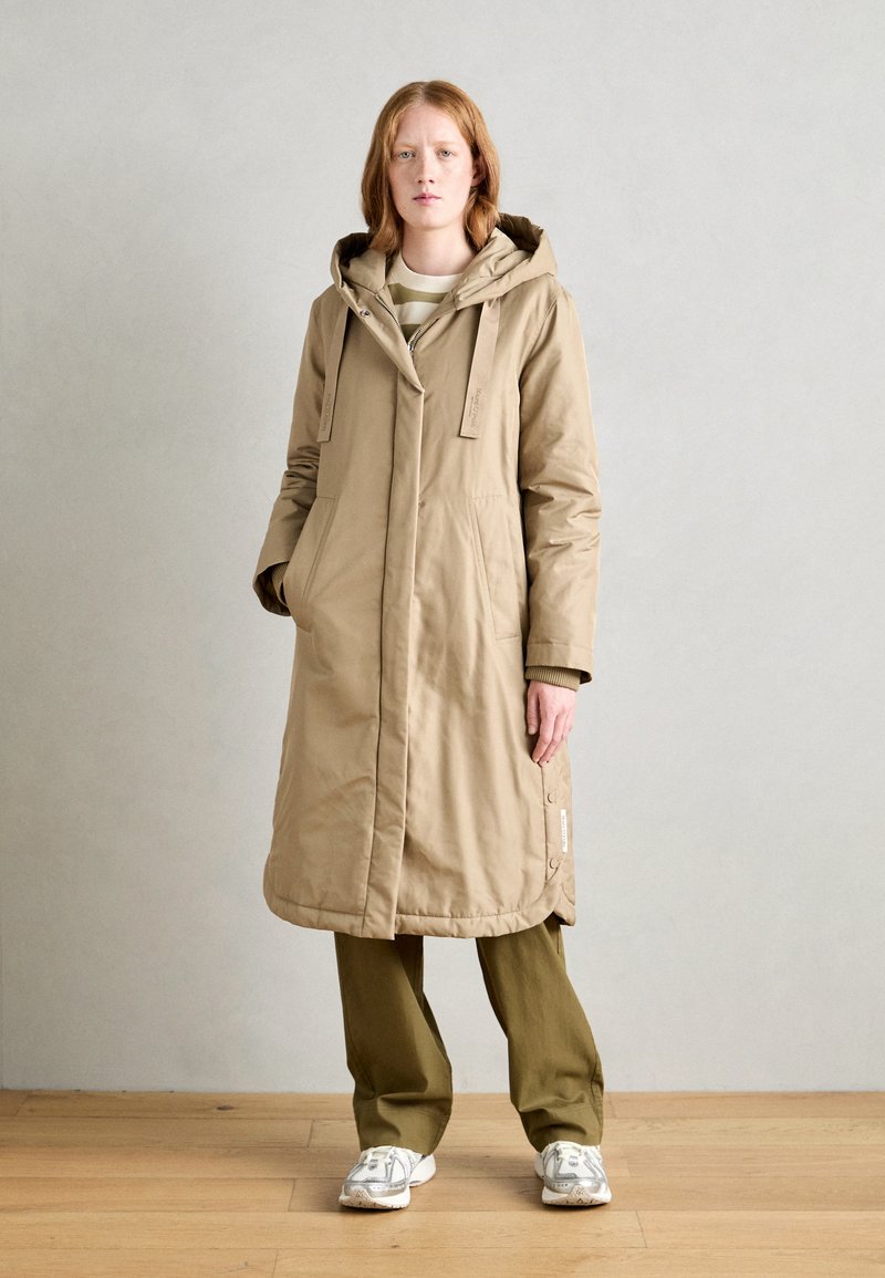 Marc O'Polo PADDED WITH HOOD DRAWSTRING AT WAIST - Parka - soft mocca ...