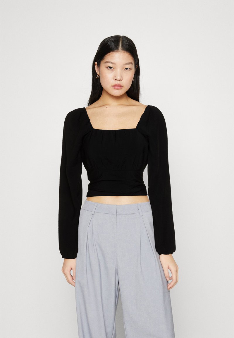 Envii ENNUT TIE - Blouse - black - Zalando.ie