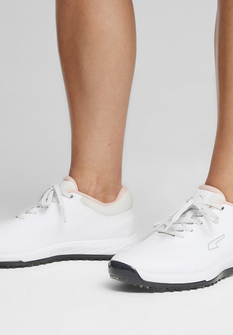 Puma ALPHACAT NITR - Golf shoes - white deep navy peach smoothie/white ...