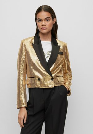 Derimod Leren jas - metallic gold/goudkleurig - Zalando.be
