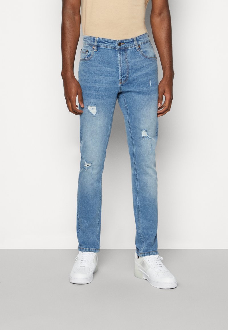 Denim Project MR RED DESTROY - Jeans slim fit - blue denim/denim ...