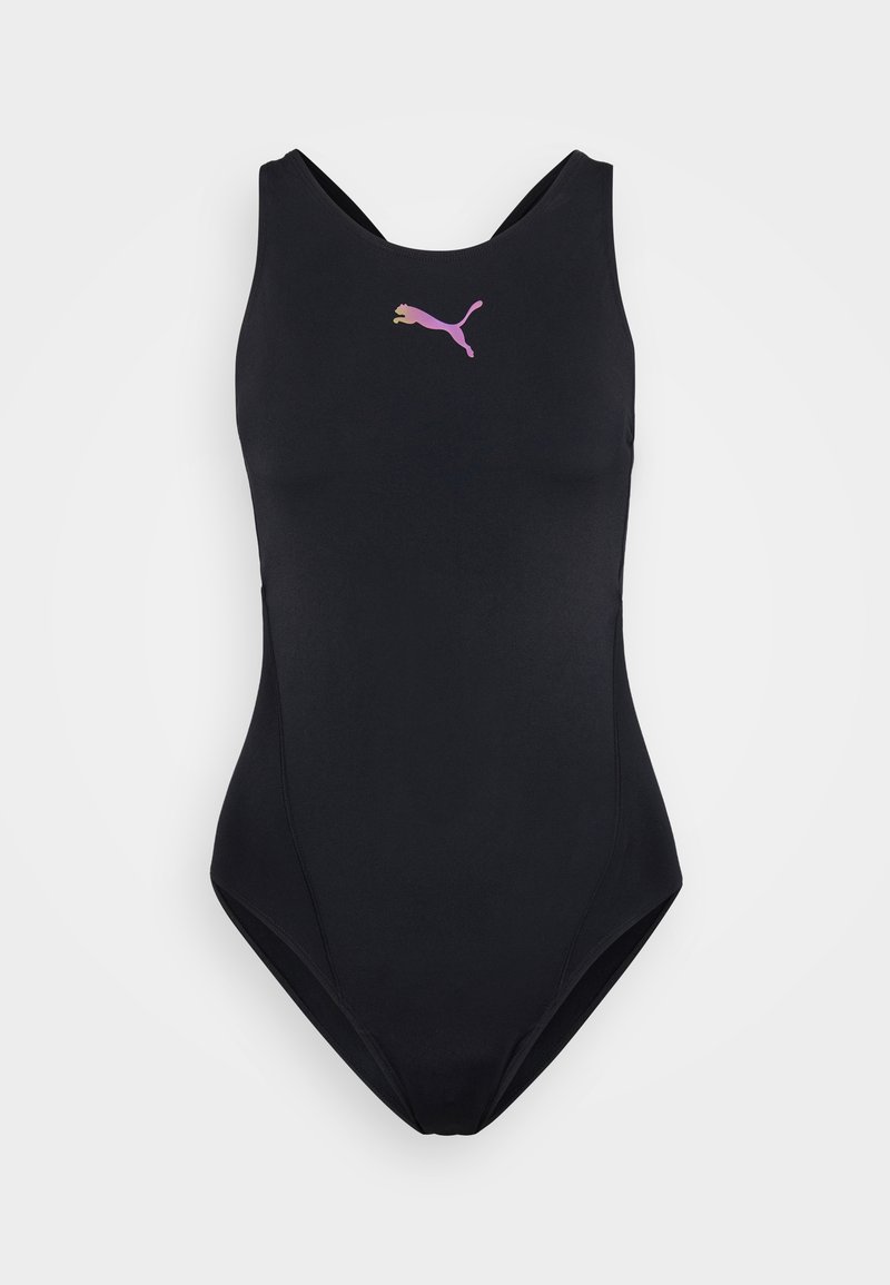 Puma WOMEN RACEBACK SWIMSUIT - Badedrakt - black/svart - Zalando.no