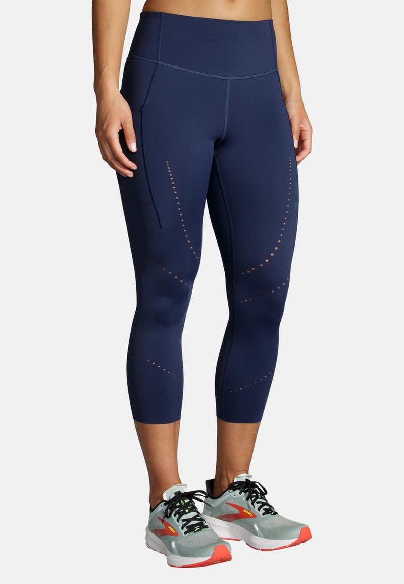 Brooks METHOD 3/4 TIGHT - 3/4 Sporthose - navy/dunkelblau - Zalando.de
