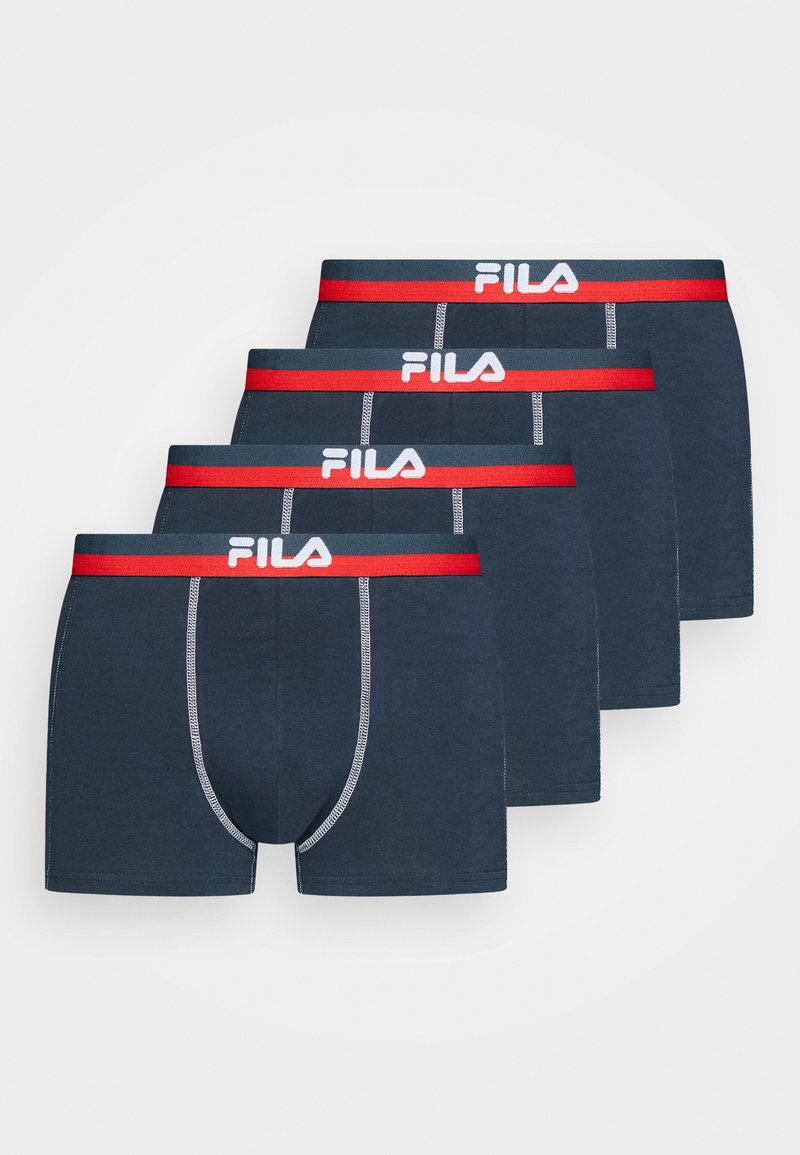 Fila BOXERSHORTS 4 PACK - Boxerky - navy/tmavě modrá - Zalando.cz