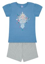 Disney FROZEN SHORT SLEEVE ANNA UND ELSA SET - Pijama - blue/lightgrey ...