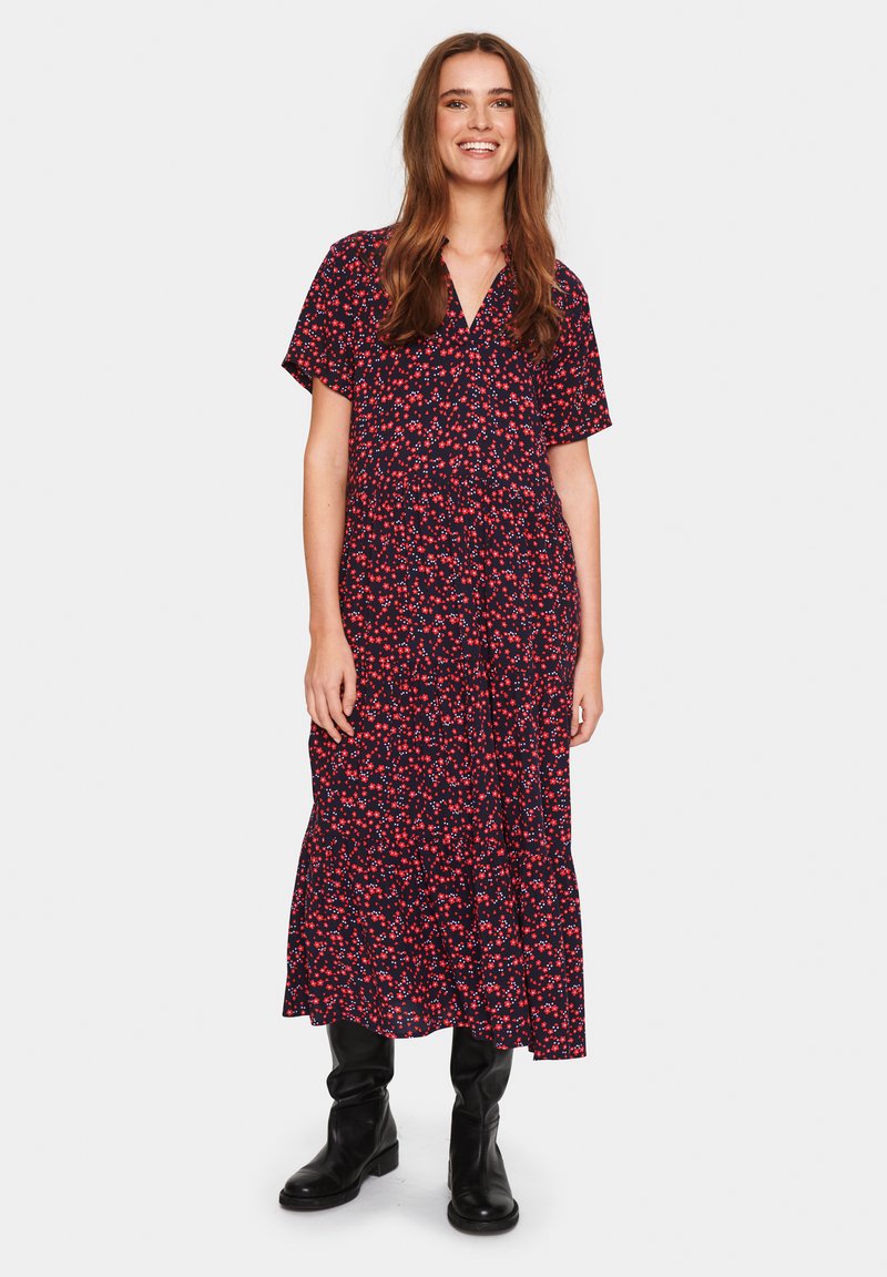 Saint Tropez EDASZ SS - Freizeitkleid - night sky naive flower/rot ...