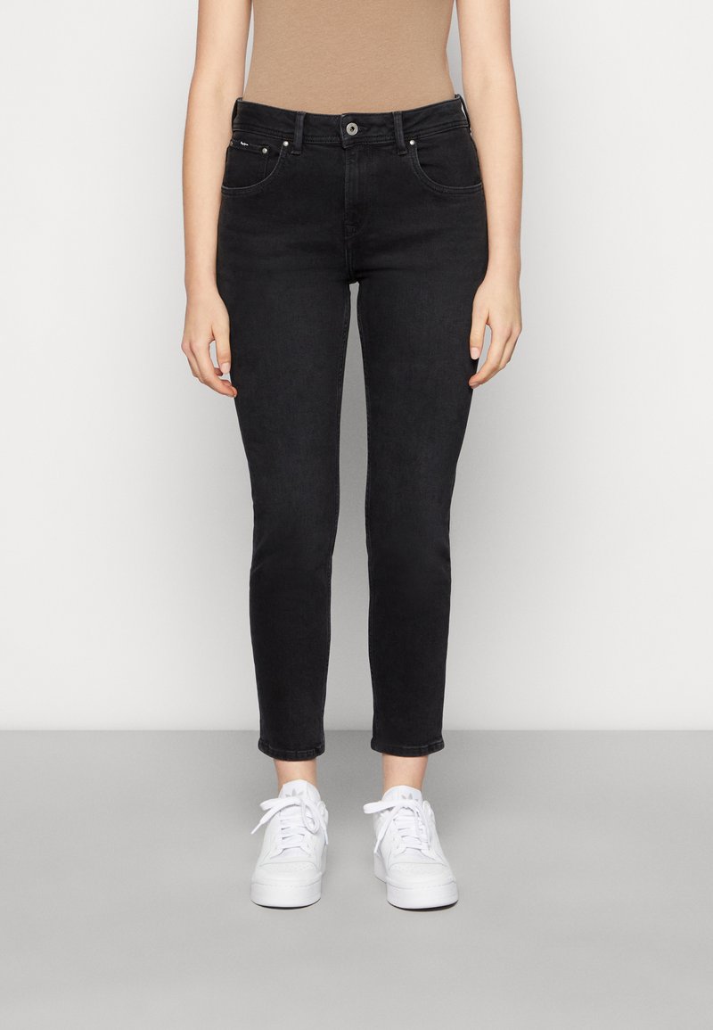 Pepe Jeans VIOLET - Slim fit -farkut - XF1/musta denim - Zalando.fi