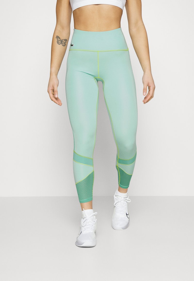Lacoste Sport HIGH WAIST ACTIVE - Tights - pastille mint/florida/mint ...
