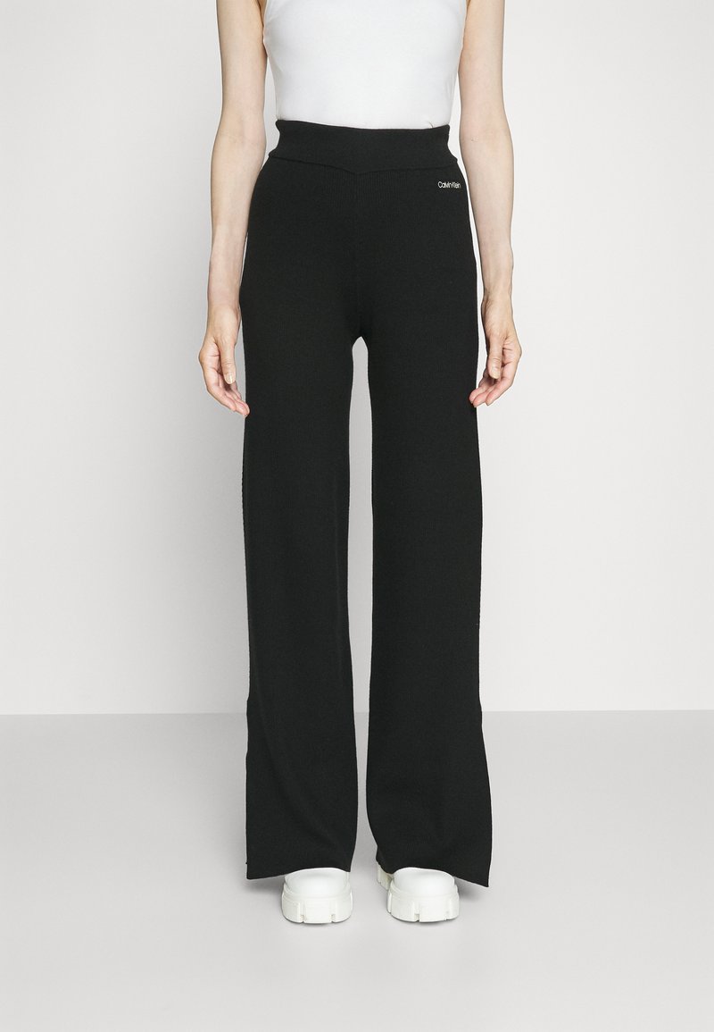 Calvin Klein Essential Wide Leg Pant Tracksuit Bottoms Black