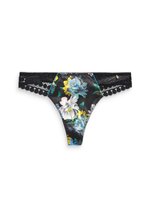 B by Ted Baker B BY TED BAKER BLACK FLORAL THONG - String - black ...
