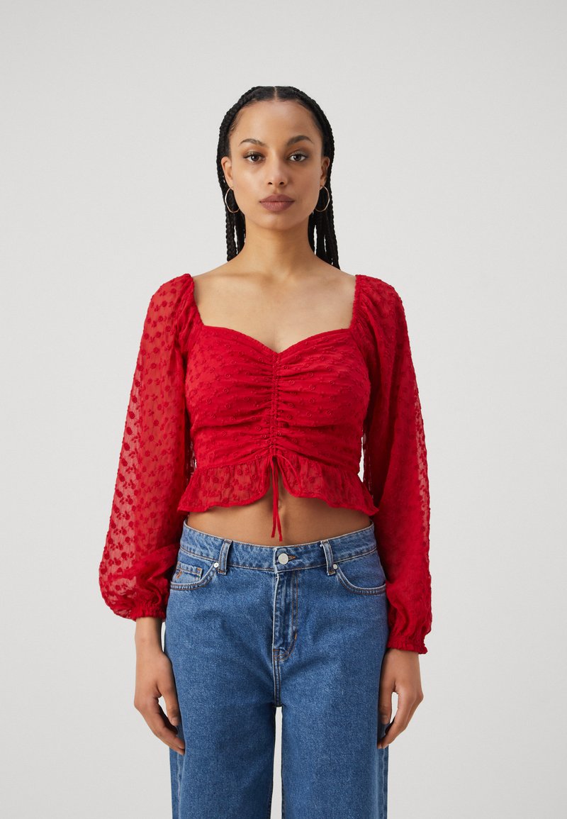 Hollister Co. LONG SLEEVE FULL CINCH - Pluus - red/punane - Zalando.ee