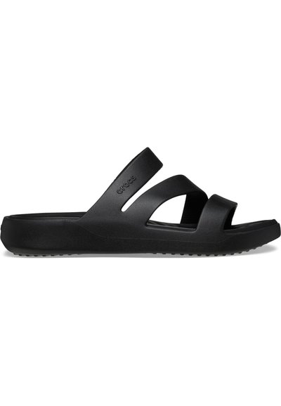 Crocs SPLASH STRAPPY SANDAL - Badslippers - black/zwart-metallic ...