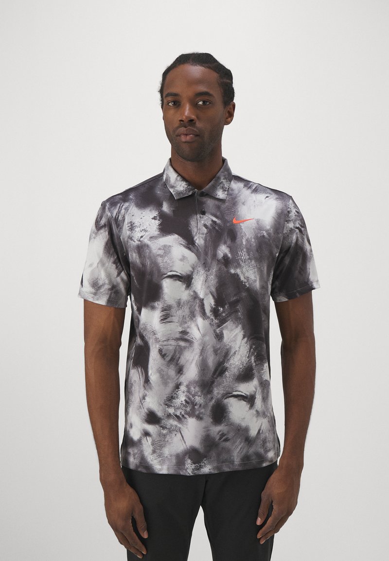 Nike Golf DRI FIT TOUR OMBRE PRINT - Polo shirt - black/turf orange/black - Zalando