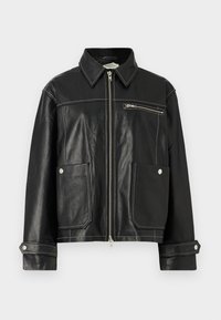 Mads Nørgaard SOFT JONES JACKET - Bőrdzseki - black/fekete - Zalando.hu