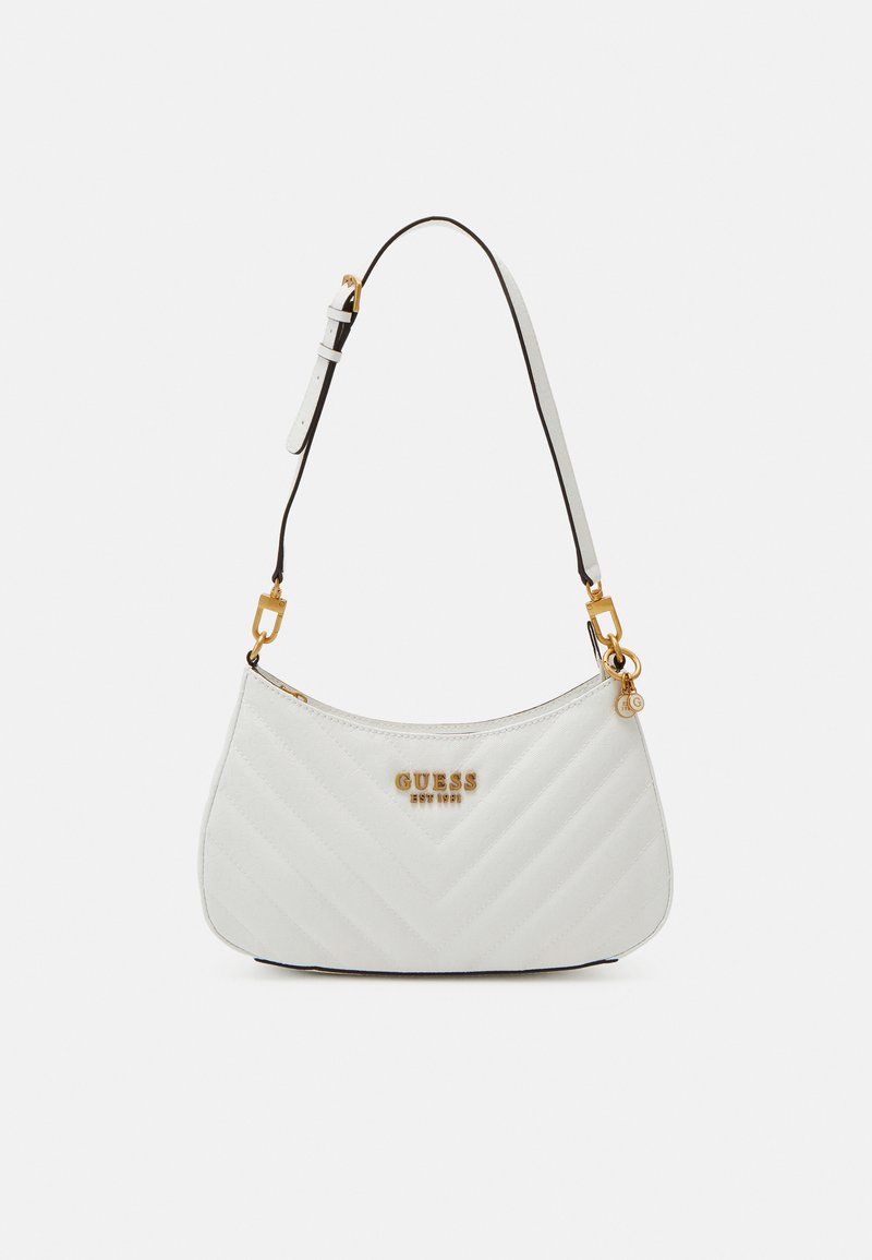 Guess JANIA TOP ZIP SHOULDER BAG - Handbag - white - Zalando.ie