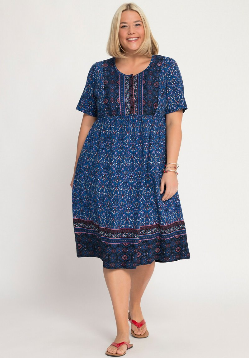 Ulla Popken Blusenkleid - blue/dunkelblau - Zalando.de