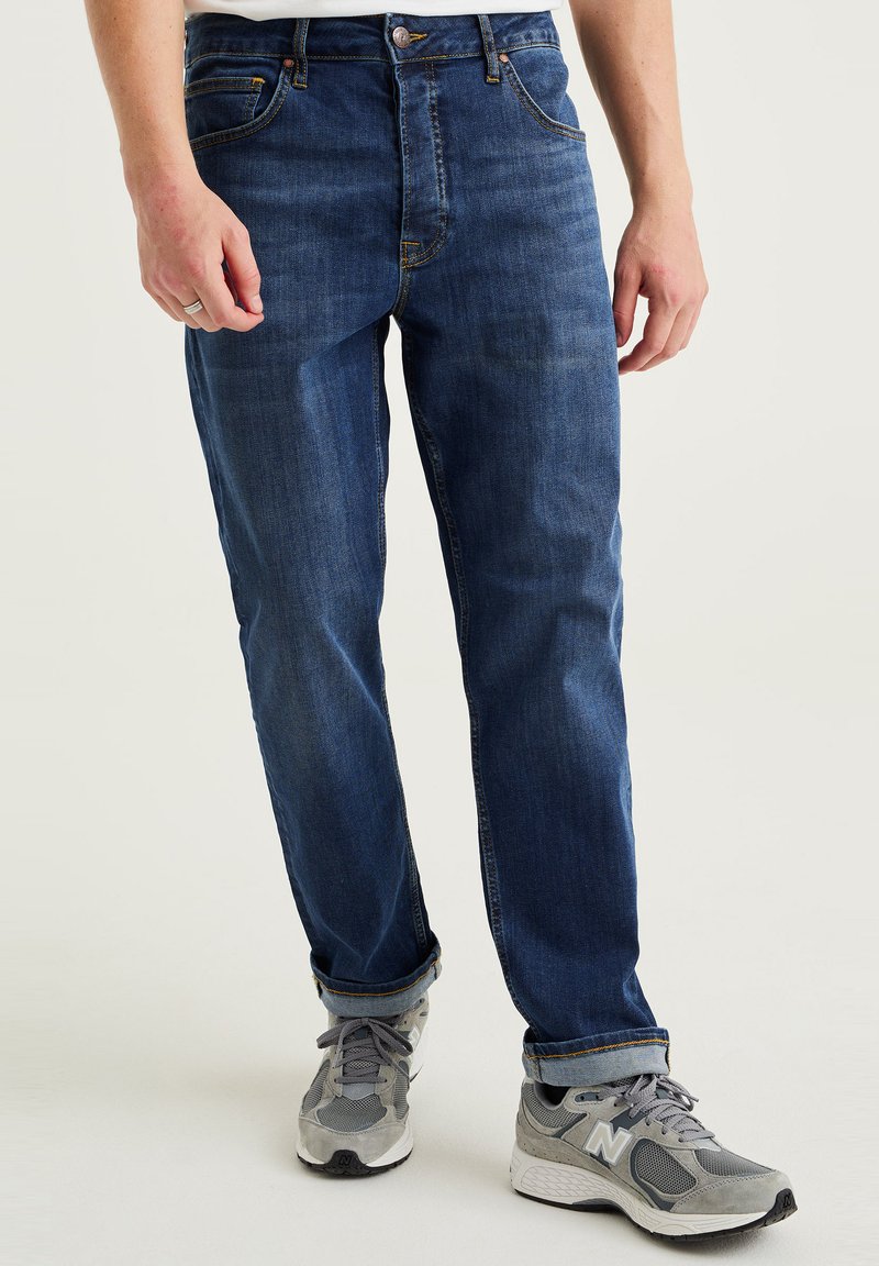WE Fashion BLUE RIDGE - Jeans straight leg - blue/mörkblå - Zalando.se