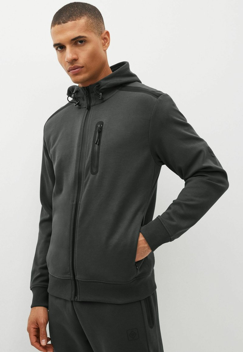 Next ATHLEISURE - Zip-up sweatshirt - slate grey/grey - Zalando
