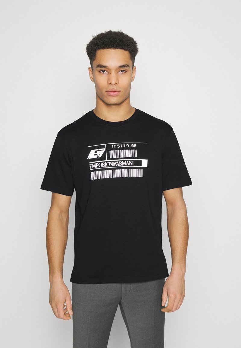 Emporio Armani Print T-shirt - black - Zalando.ie