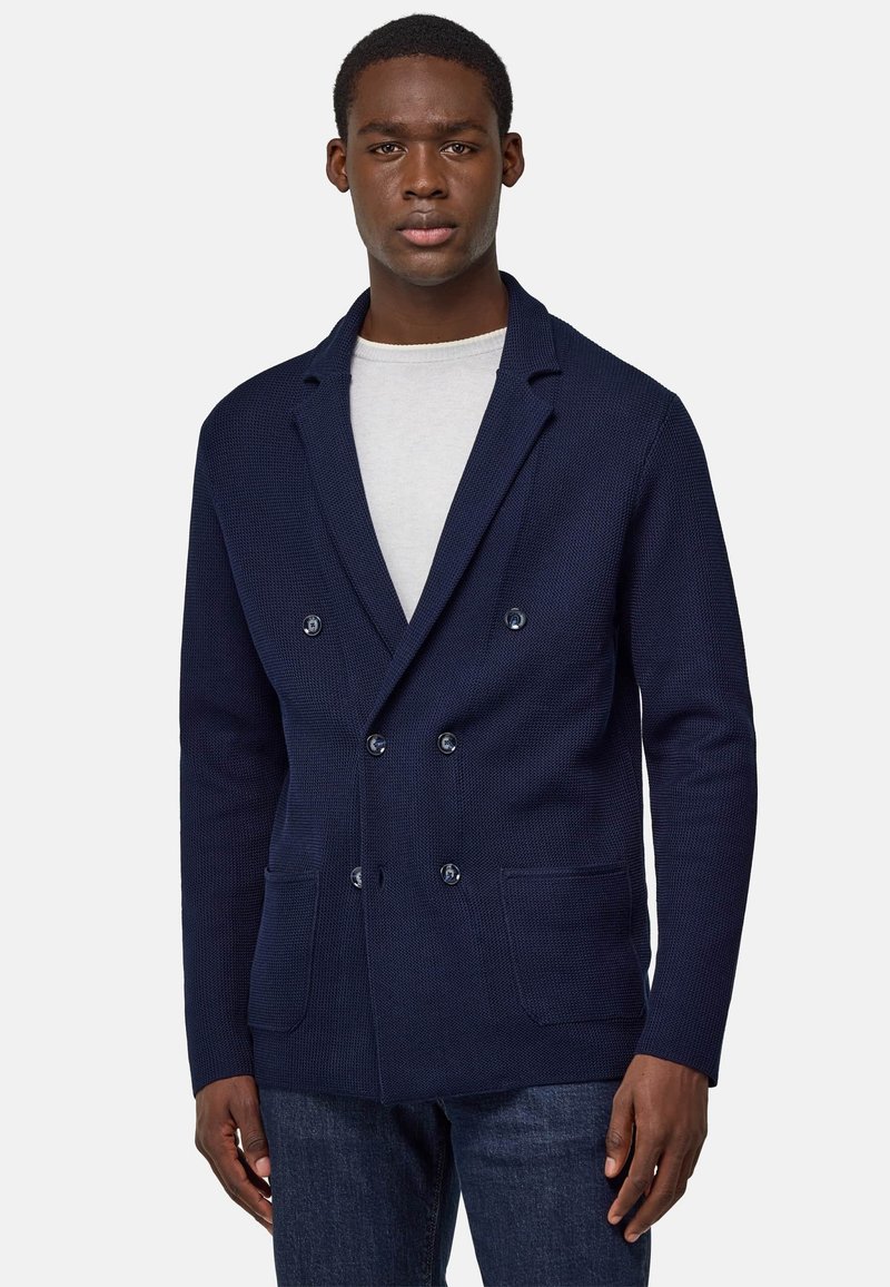 Boggi Milano DOUBLE BREASTED CRÊPE - Kavaj - navy blue/blå - Zalando.se