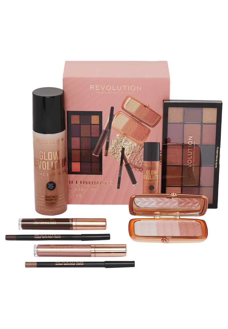 Makeup Revolution ILLUMINATE & GLOW - Makeup set - rose/light pink ...