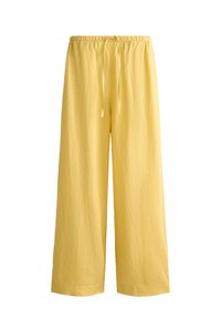 OYSHO LINEN STRAIGHT-LEG - Stoffhose - yellow/gelb - Zalando.de