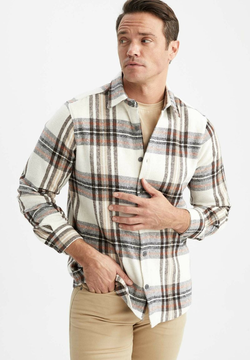 DeFacto REGULAR FIT - Hemd - beige/stein - Zalando.de