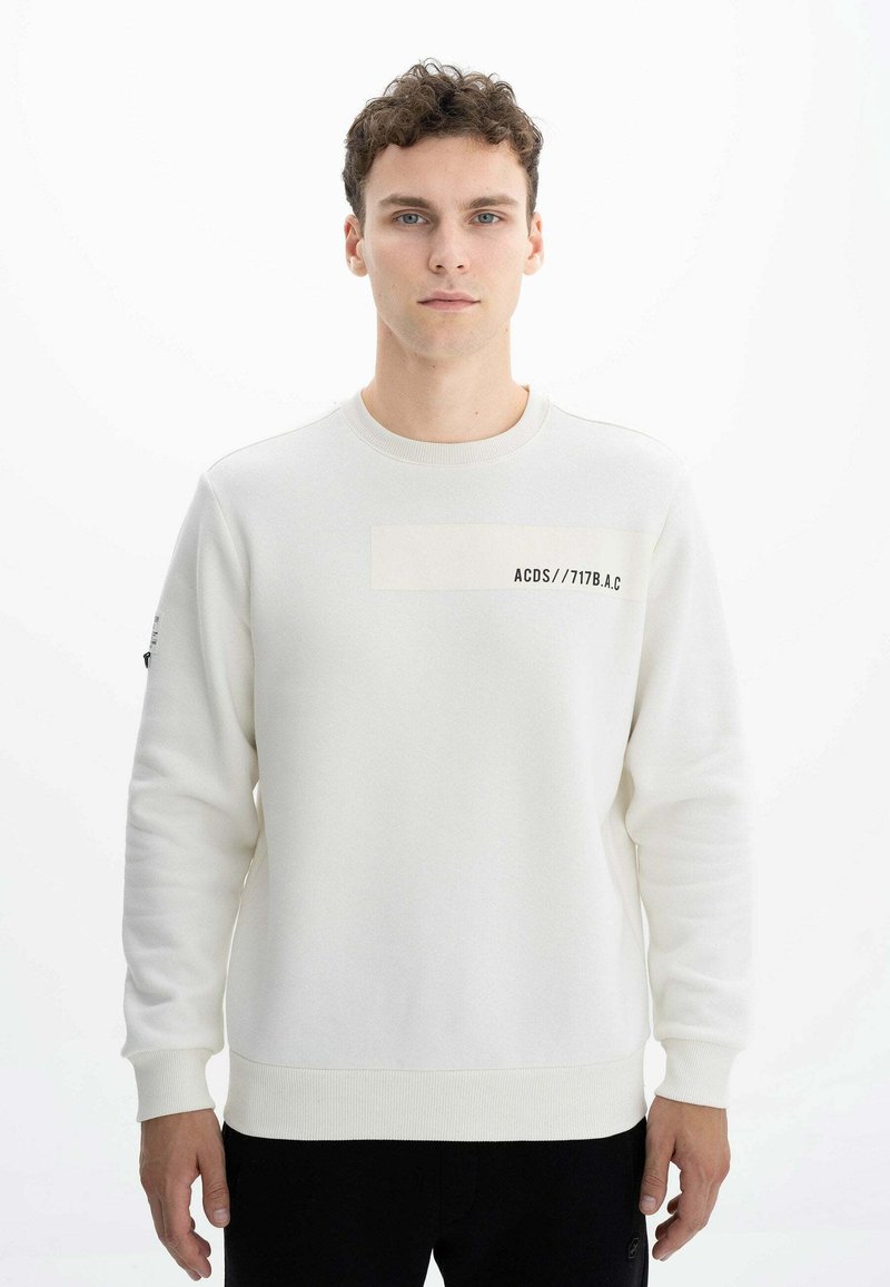 Arma CREW NECK WITH EMBLEM DETAILED - Felpa - ecru/avorio - Zalando.it
