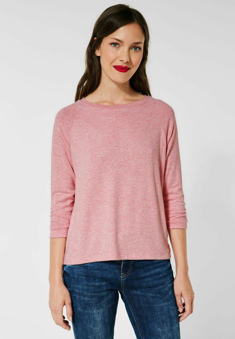 Street One MIT RAFFDETAILS - Strickpullover - rosa - Zalando.de