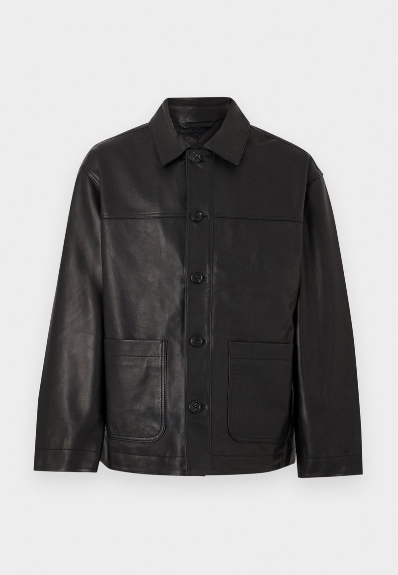 Selected SLHCARL - Leren jas - black/zwart - Zalando.nl