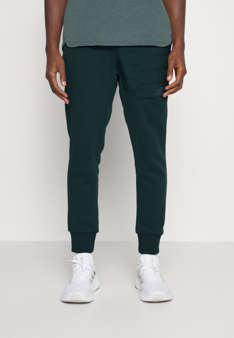 adidas Performance Tracksuit bottoms - shadow green/pulse olive/dark ...