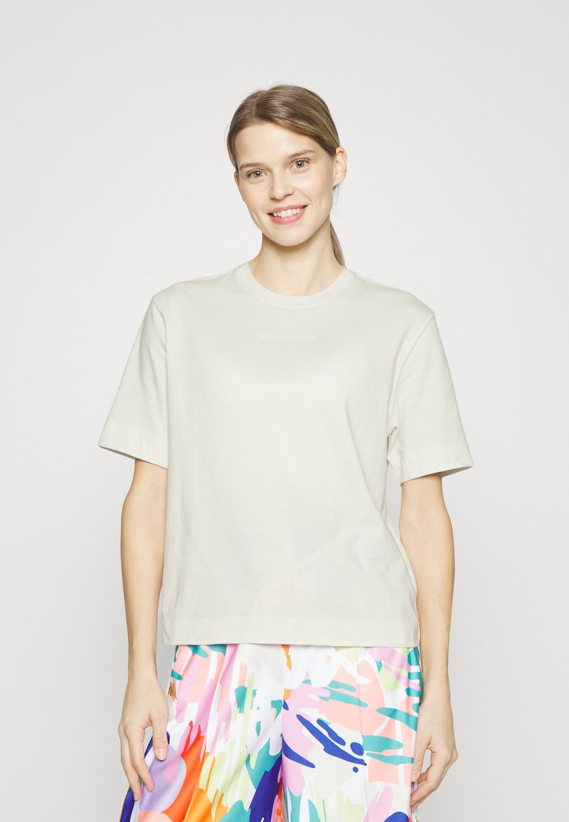 Calvin Klein Performance RELAXED - Sporta krekli - white/pelēkbalts ...