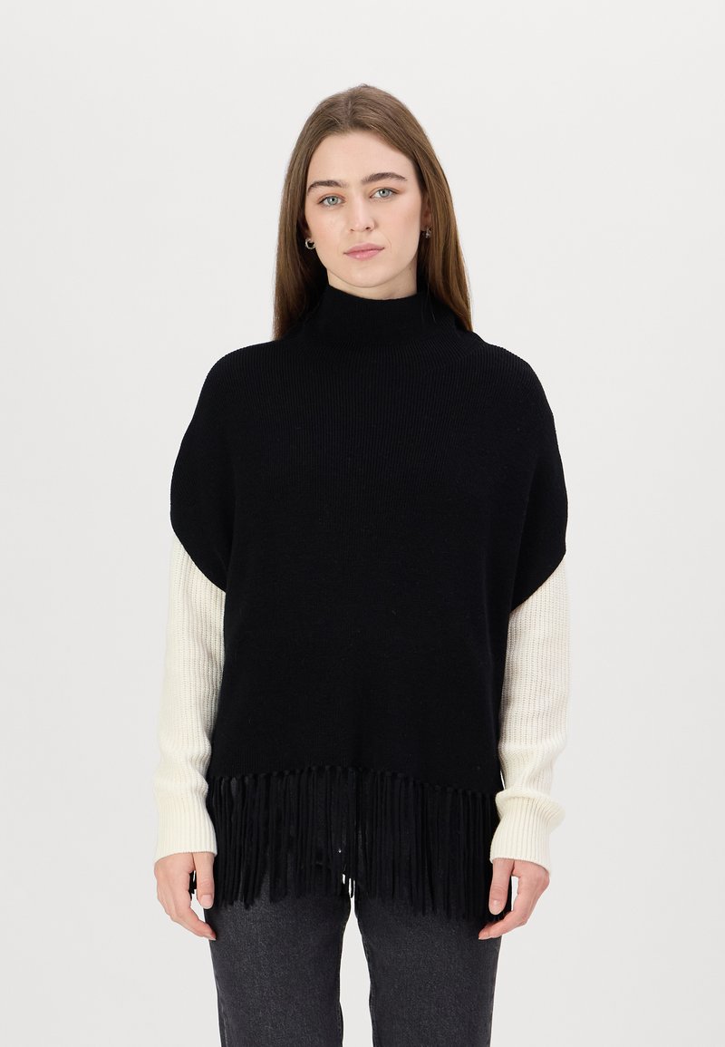 Patrizia Pepe PONCHO - Cape - nero/black - Zalando.ie