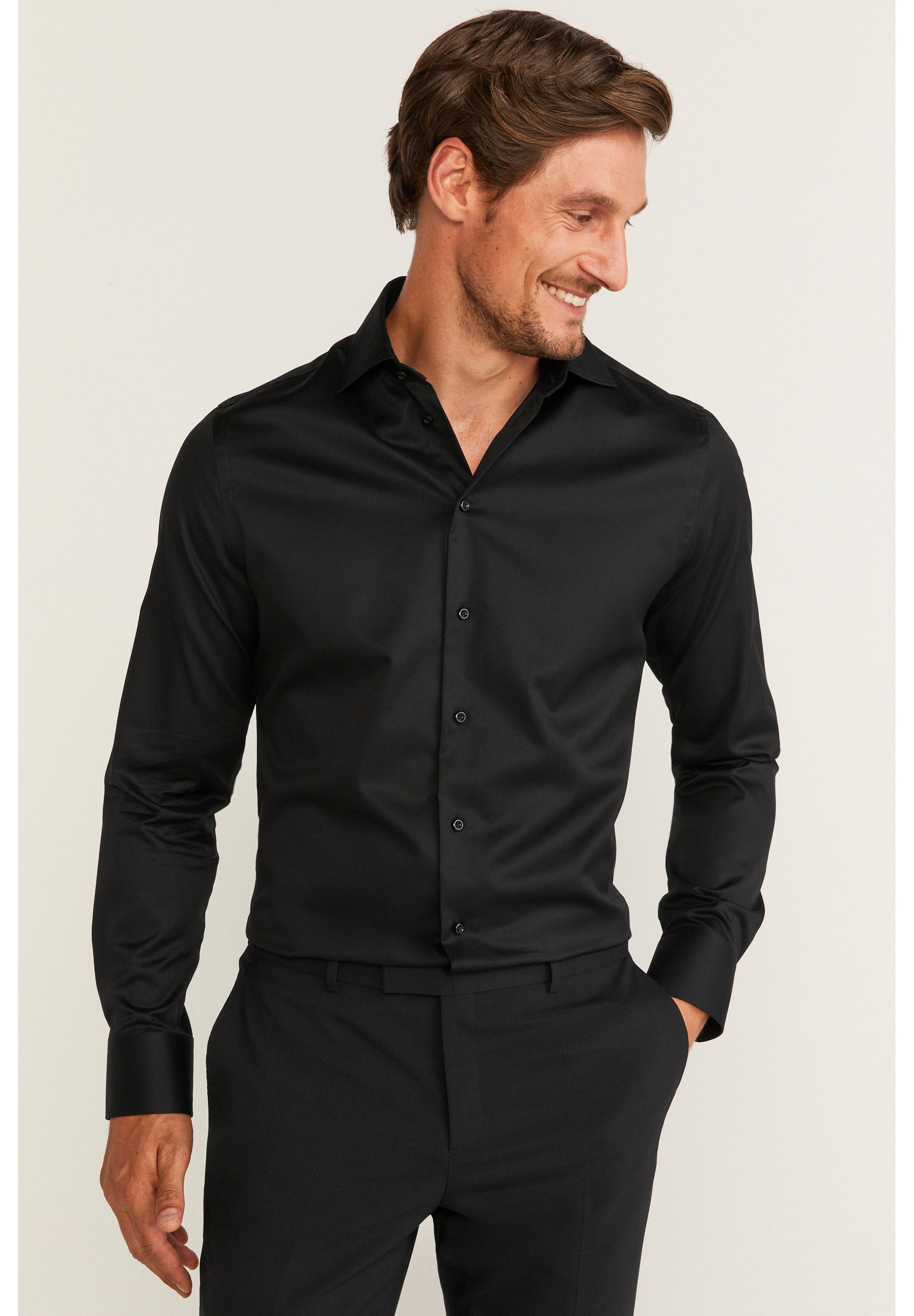 Black Premium classic shirt regular fit Chemise classique black noir ZALANDO.FR
