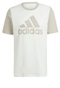 adidas Sportswear ESSENTIALS SINGLE BIG - Print T-shirt - off white/off ...