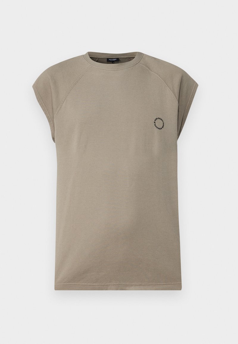 Ron Dorff SLEEVELESS - Basic T-shirt - dusty beige/beige - Zalando