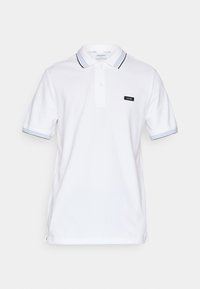 Calvin Klein MULTI TIPPING - Piké - bright white base/kentucky blue/vit ...