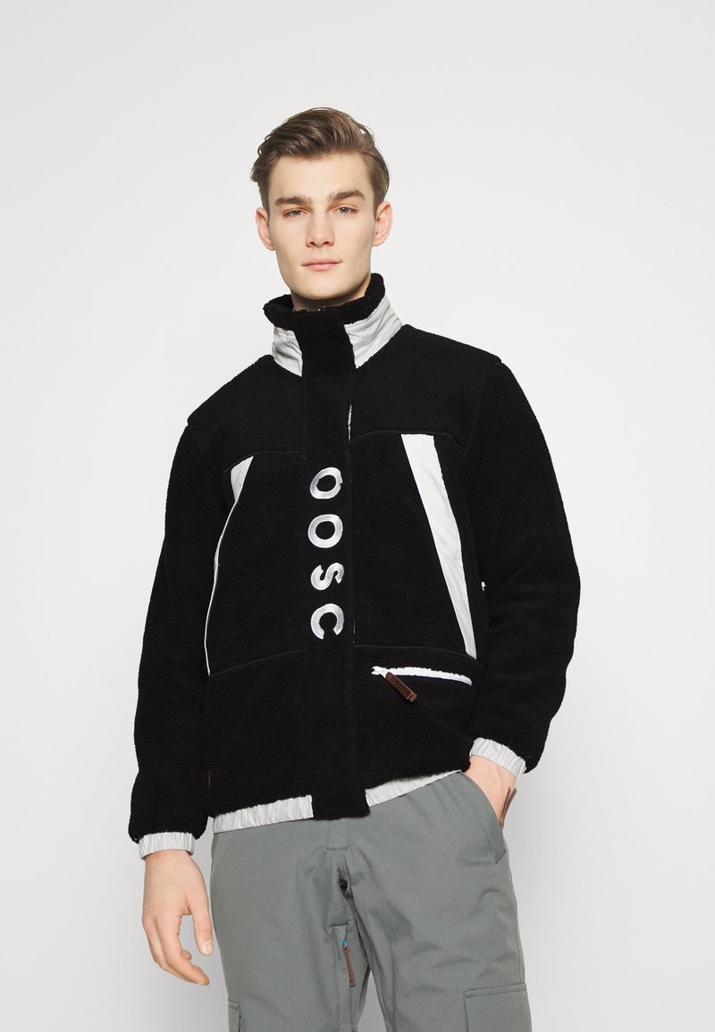 OOSC Fleecejacke - black/white/schwarz - Zalando.ch