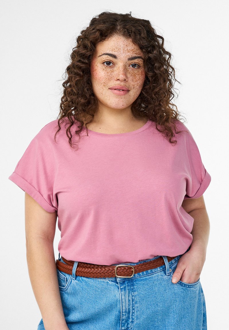 Zizzi T-shirt basique - foxglove/rose clair - ZALANDO.FR